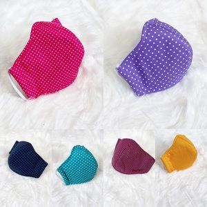 Accessories | Triple Layer Cloth Polka Dot Face Mask Reuseable | Poshmark